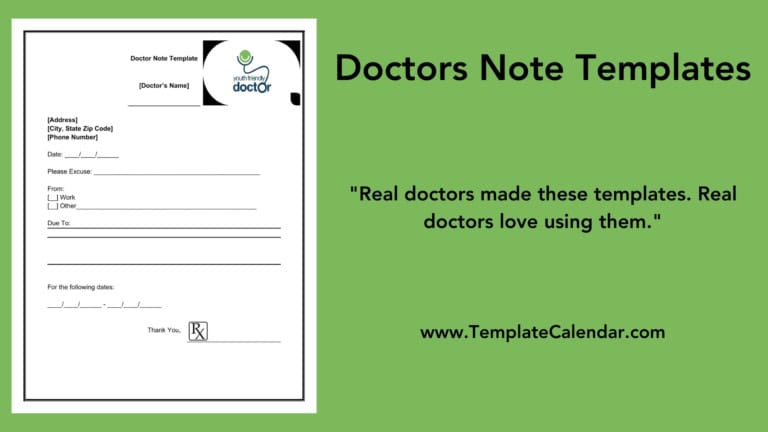 33 Fake Doctor's Note Templates (Free & Printable)
