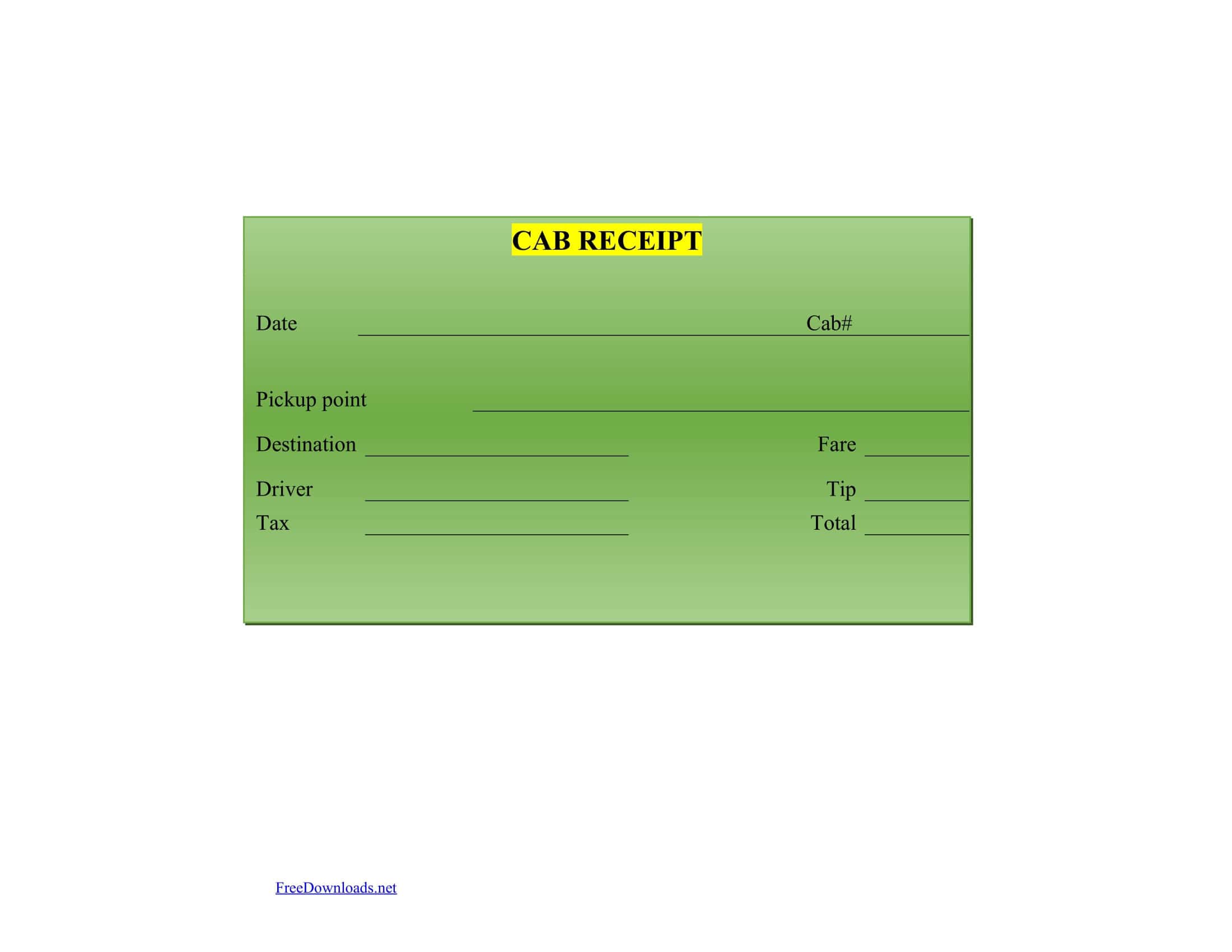 43 Taxi Receipt Templates (Edit & Free Printable)