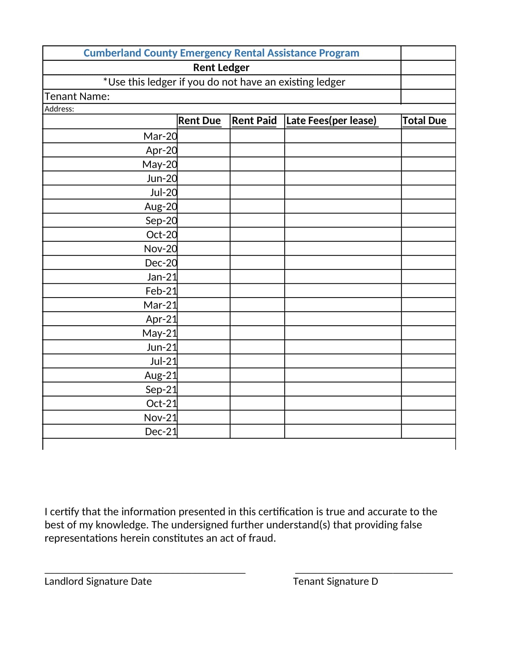 41+ Rental Ledger Templates (Free Rent Payment Printable)