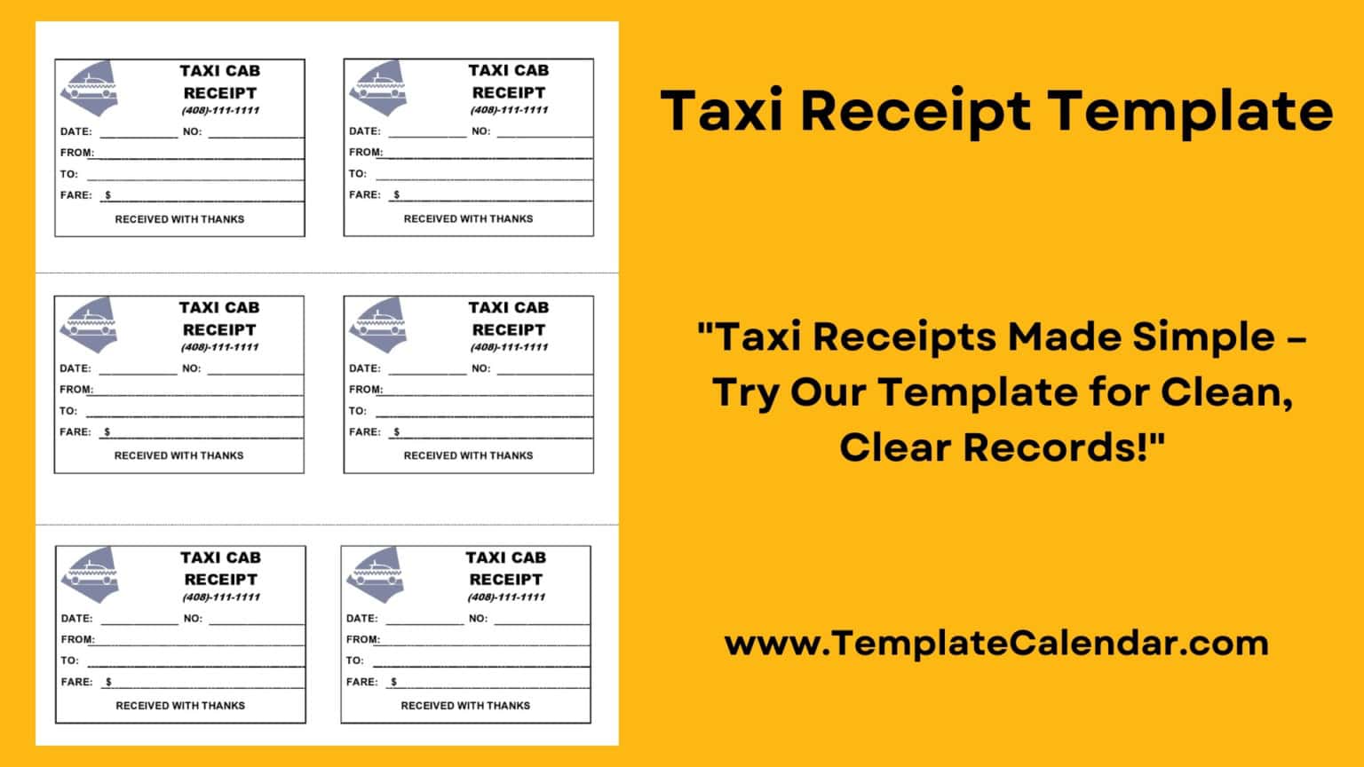 43 Taxi Receipt Templates (Edit & Free Printable)