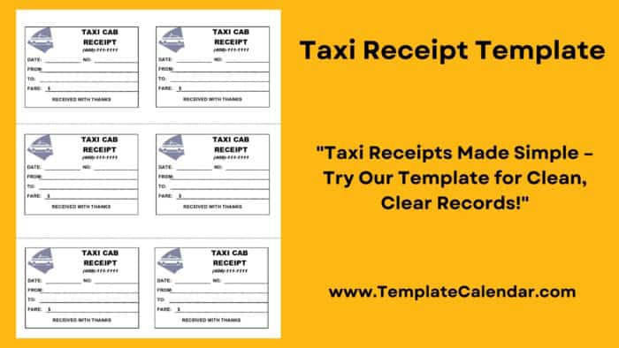 43 Taxi Receipt Templates (Edit & Free Printable)