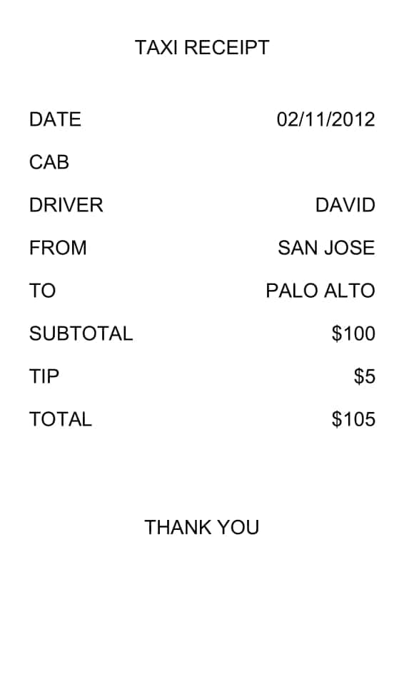 43 Taxi Receipt Templates (Edit & Free Printable)