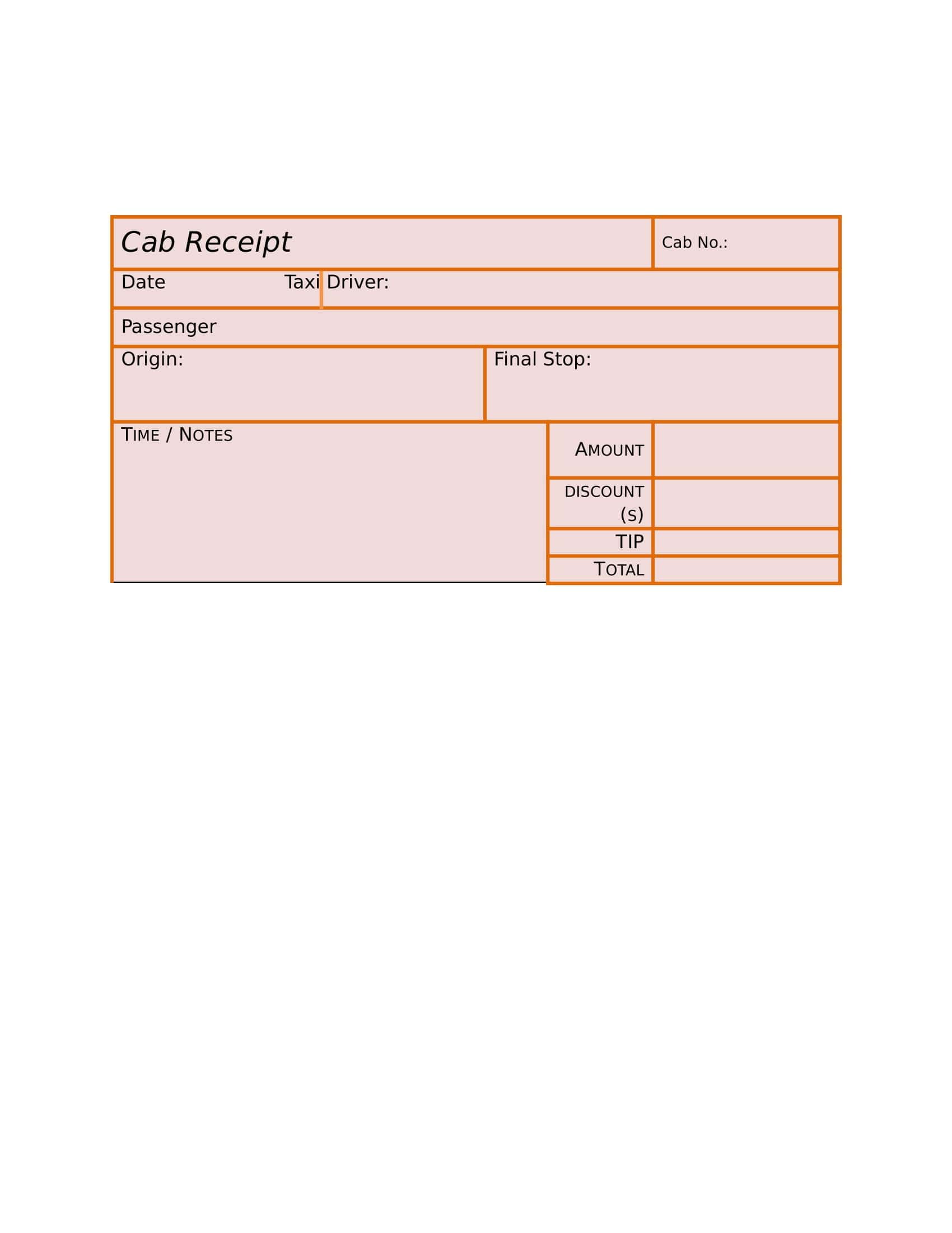 43 Taxi Receipt Templates (Edit & Free Printable)